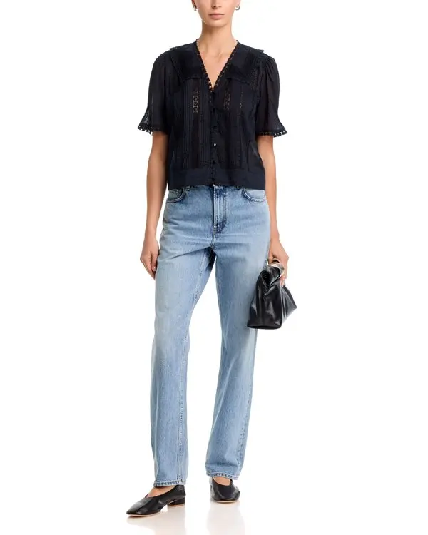 Johnny Was Kayti Pintuck Cotton Blouse