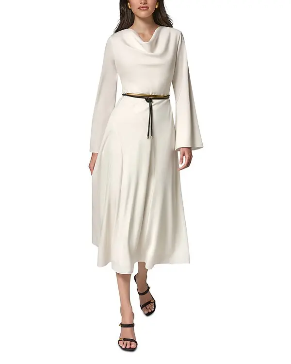 Donna Karan New York Satin Midi Dress - Ivory