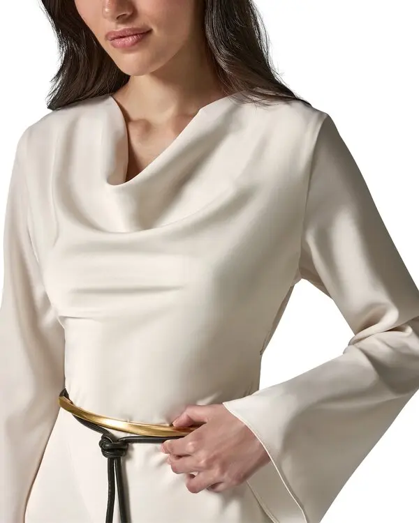 Donna Karan New York Satin Midi Dress - Ivory
