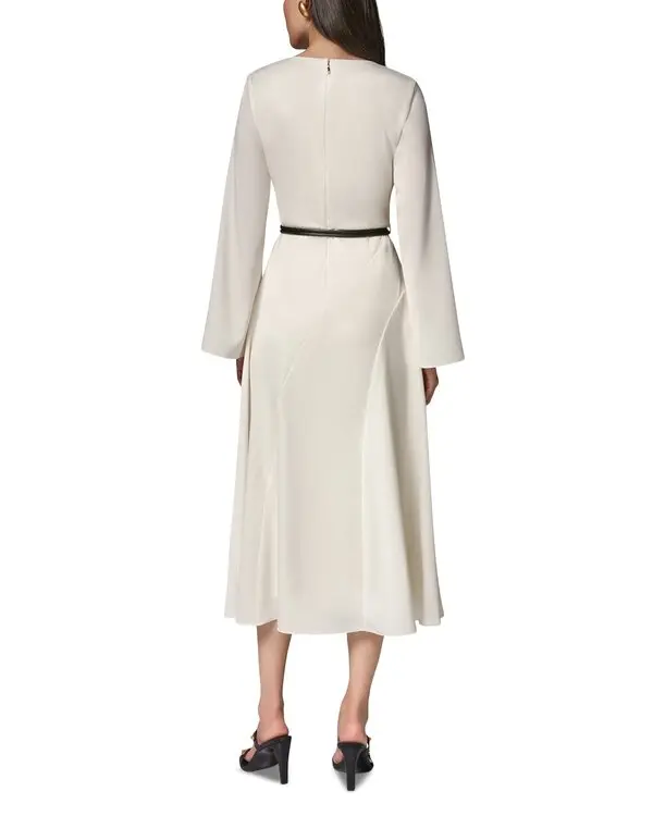 Donna Karan New York Satin Midi Dress - Ivory