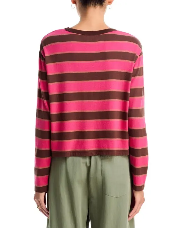 Xirena Terrance Cotton Long Sleeve Tee - Chocolate Cherry
