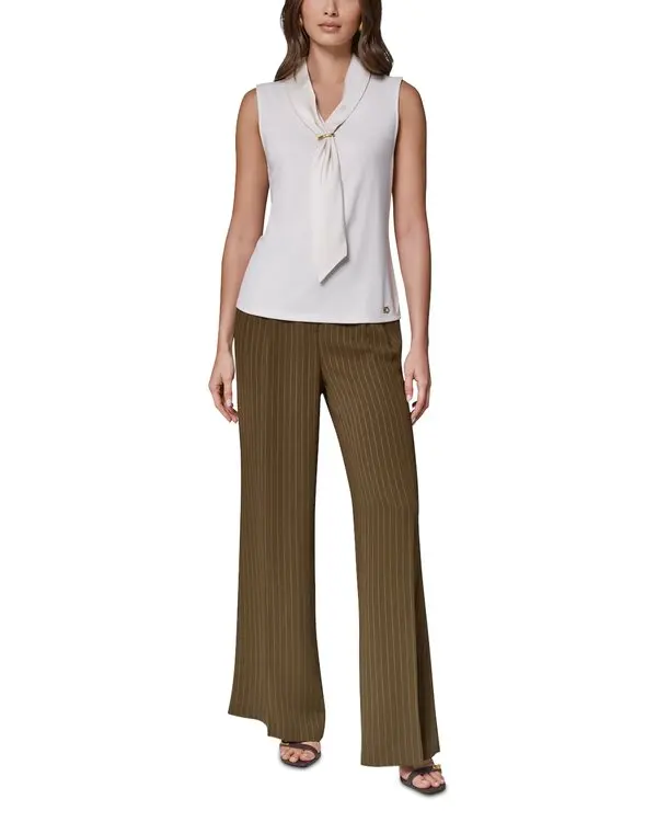 Donna Karan New York Scarf Neck Sleeveless Blouse