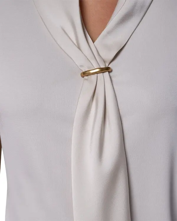 Donna Karan New York Scarf Neck Sleeveless Blouse