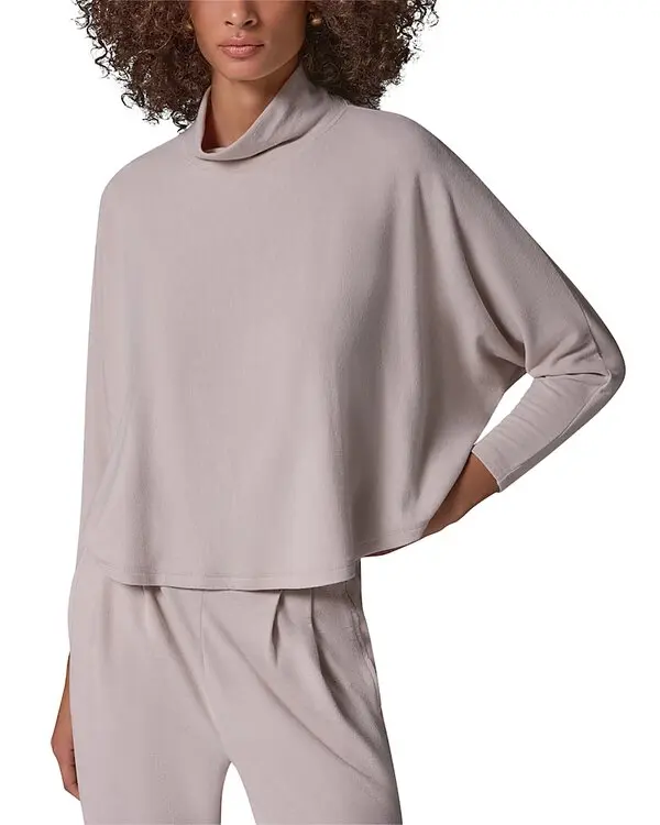 DONNA KARAN WEEKEND Brushed Jersey Dolman Sleeve Top