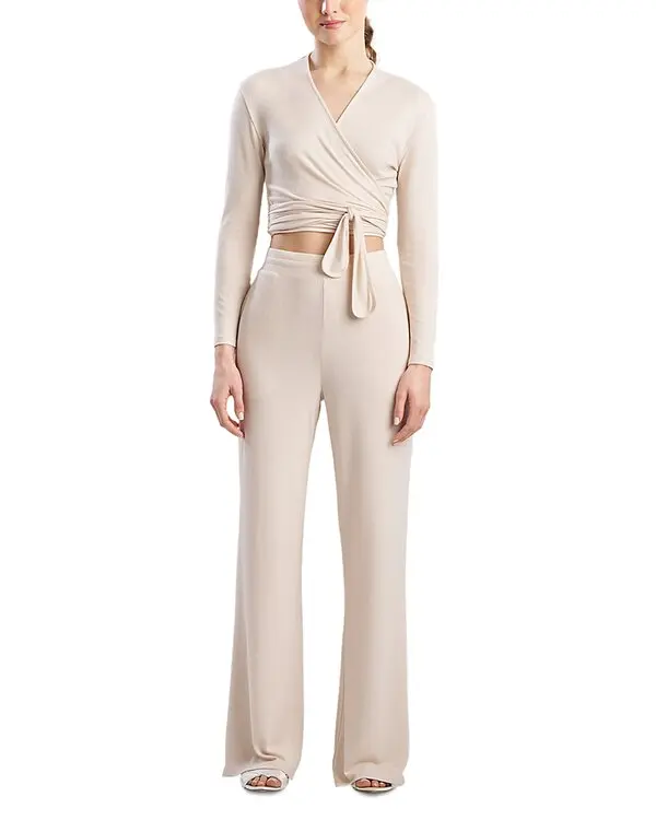 Natori Bliss Essentials Ballet Wrap Top - Wheat