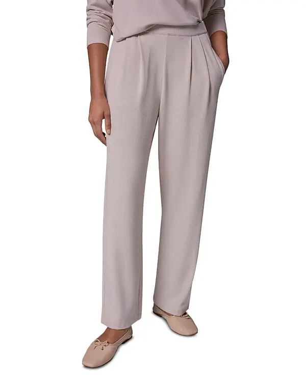 DONNA KARAN WEEKEND Brushed Jersey Pleated Pants