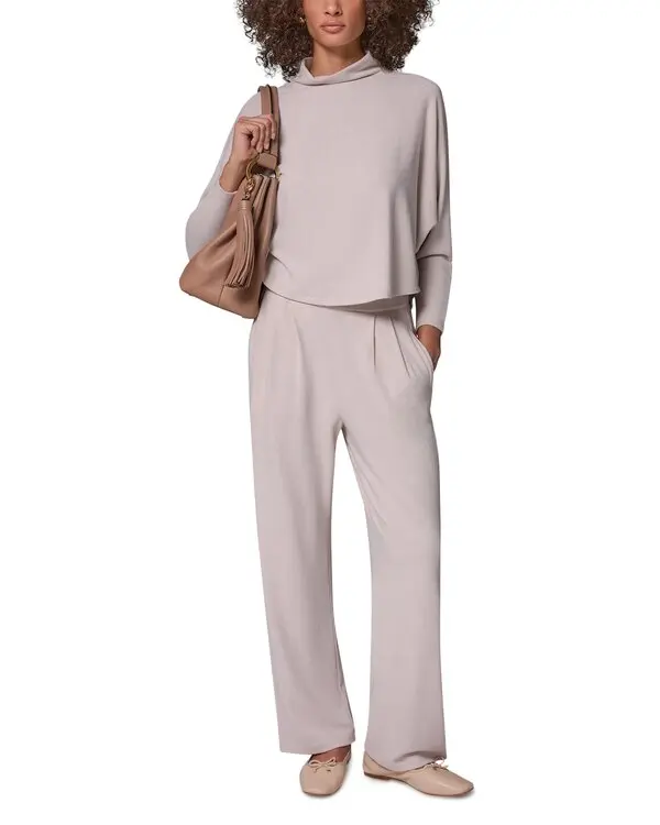 DONNA KARAN WEEKEND Brushed Jersey Pleated Pants