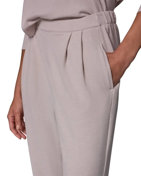 DONNA KARAN WEEKEND Brushed Jersey Pleated Pants