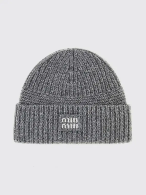 Miu Miu Ribbed Knit Hat
