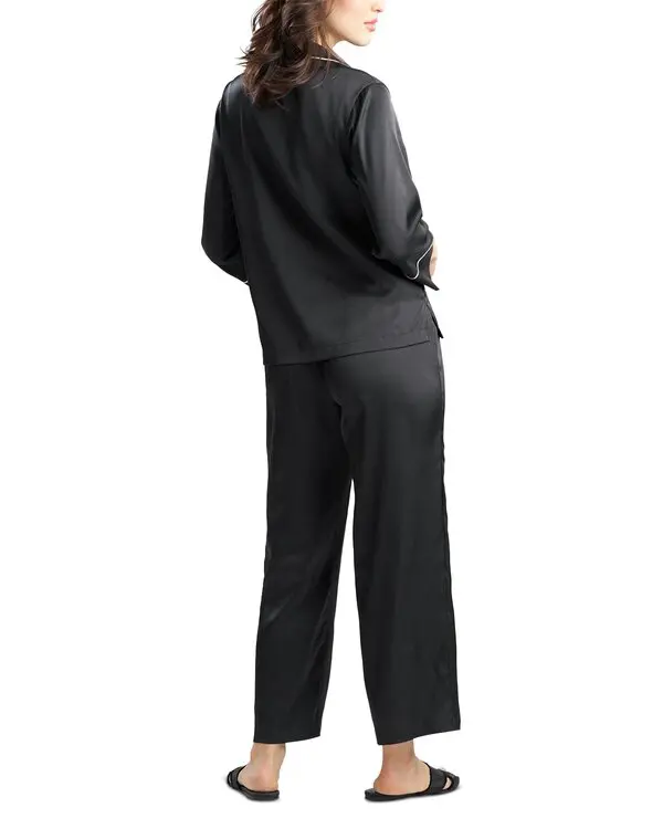Natori Satin Essentials Notched Collar Pajama Set