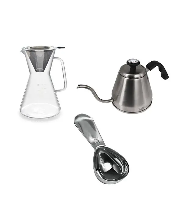 THE LONDON SIP Pour Over Coffee Bundle, 1.2 L - Silver
