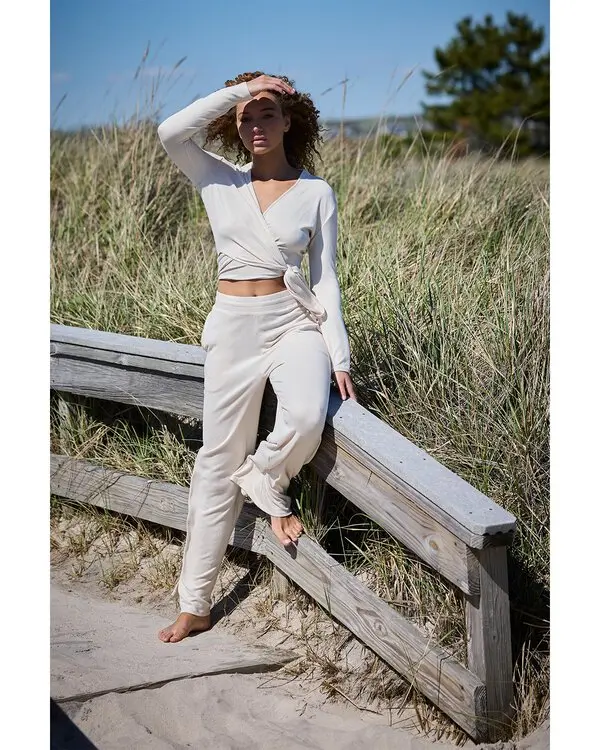 Natori Bliss Essentials Wide Leg Pants - Wheat