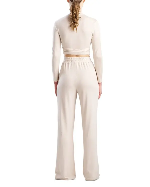 Natori Bliss Essentials Wide Leg Pants - Wheat