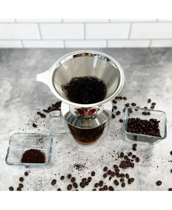 THE LONDON SIP Stainless Steel Coffee Dripper, 1-4 Cup