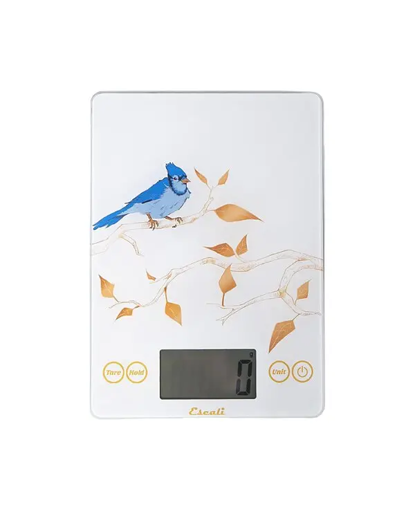 ESCALI Arti Digital Scale, 9 L X 6.5 W X 0.75 H - White/gold/blue