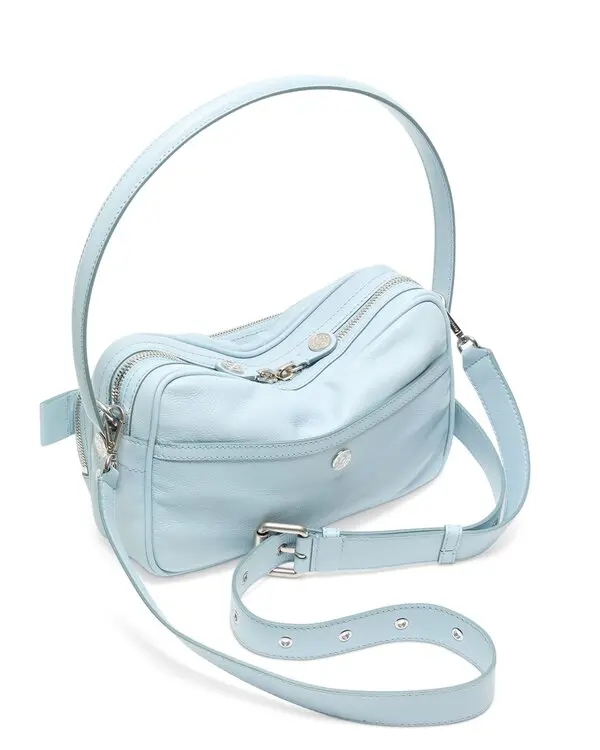 Acne Studios Camero Party Leather Shoulder Bag - Dusty Blue