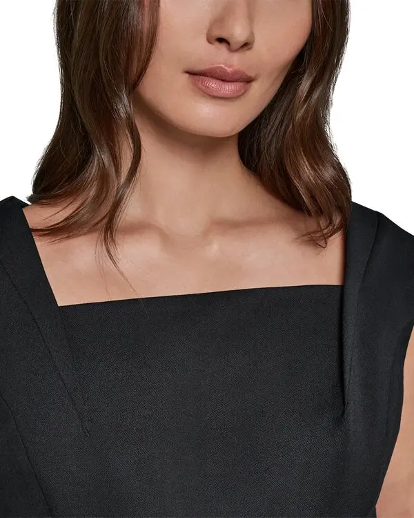 Donna Karan New York Sleeveless Peplum Top With Square Neckline