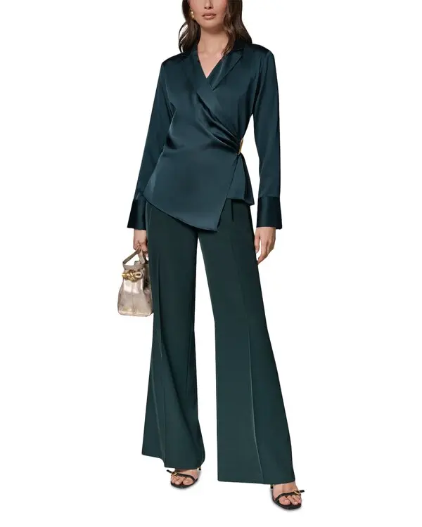 Donna Karan New York Hardware Trim Side Ruched Blouse