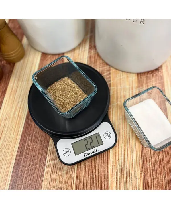 ESCALI Telero Digital Kitchen Scale, 7.62 L X 6.1 W X 1.28 H - Black