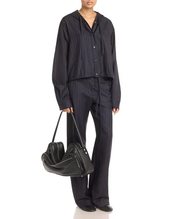Acne Studios Wool Hooded Button Front Top
