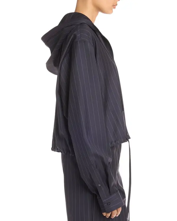 Acne Studios Wool Hooded Button Front Top