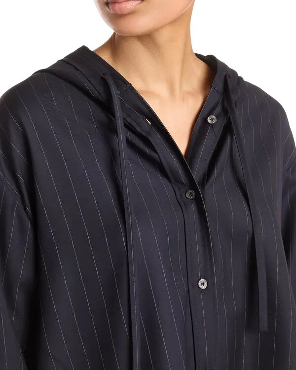 Acne Studios Wool Hooded Button Front Top