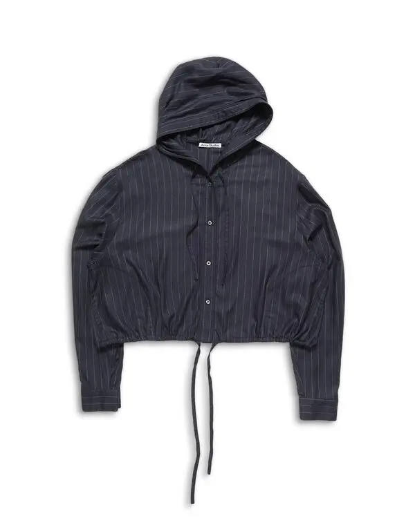 Acne Studios Wool Hooded Button Front Top