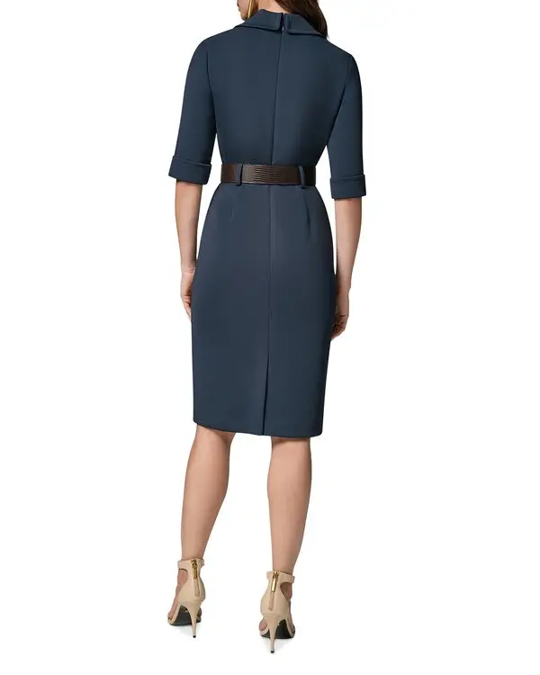 Donna Karan New York Belted Notched Lapel Dress