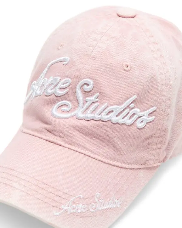 Acne Studios Logo Baseball Cap - Faded Pink