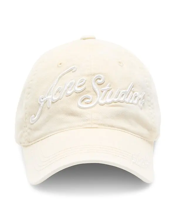 Acne Studios Logo Baseball Cap - Oat Beige