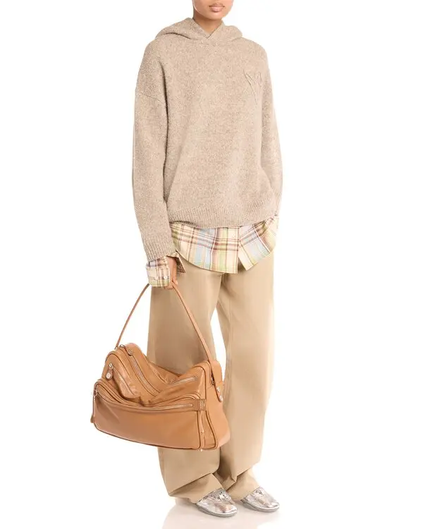 Acne Studios Layered Look Wool Blend Hoodie