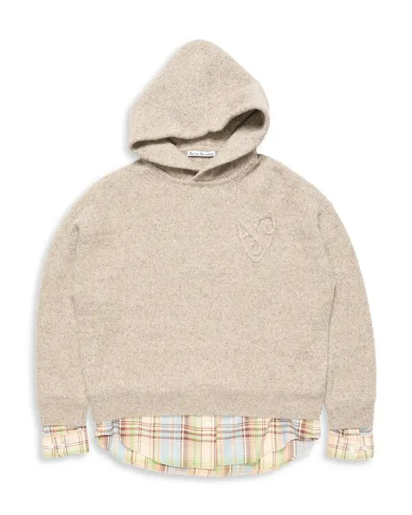 Acne Studios Layered Look Wool Blend Hoodie