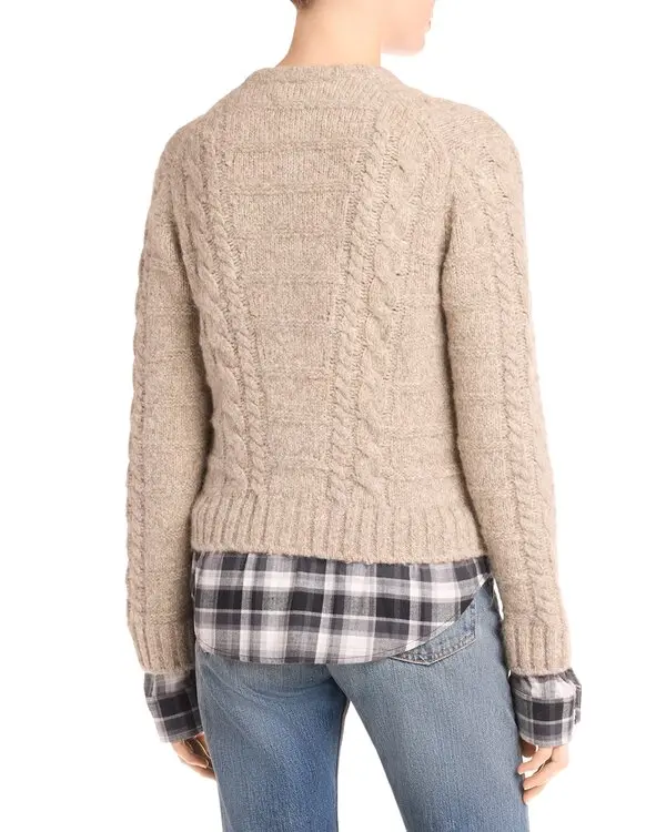 Acne Studios Cable Knit Cardigan Sweater