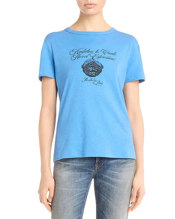 Acne Studios Fitted Logo Tee - Blue