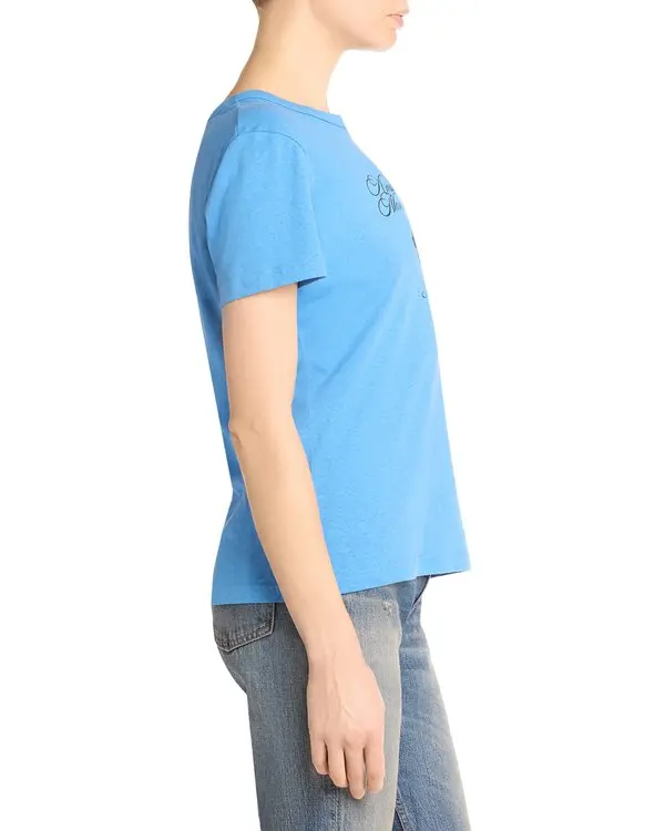 Acne Studios Fitted Logo Tee - Blue