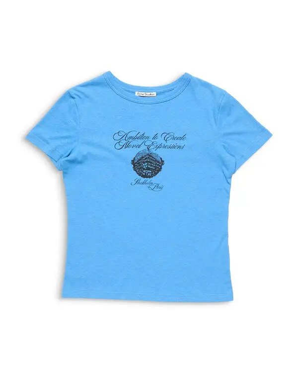 Acne Studios Fitted Logo Tee - Blue