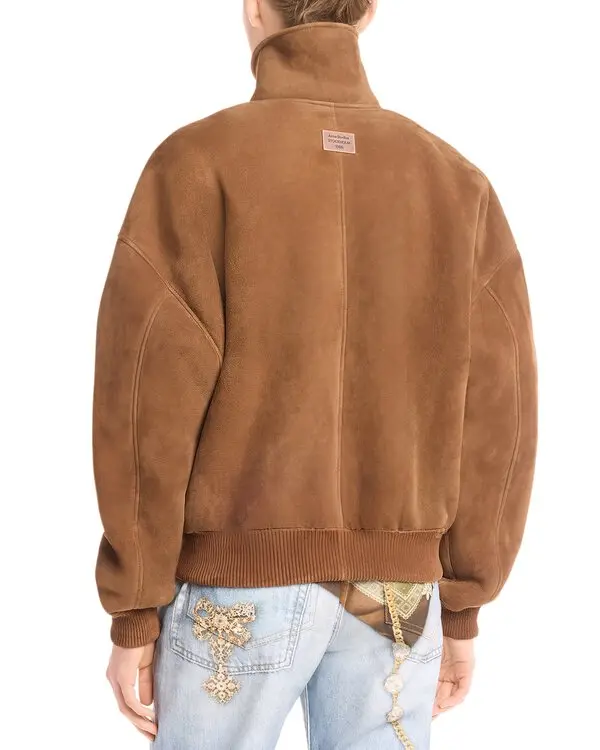 Acne Studios Leather Zip Front Jacket