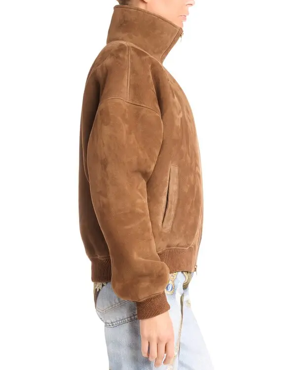 Acne Studios Leather Zip Front Jacket