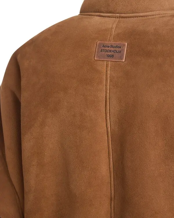 Acne Studios Leather Zip Front Jacket