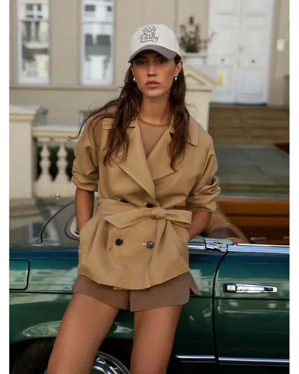 Varley Maddox Short Trench Coat - Light Tan