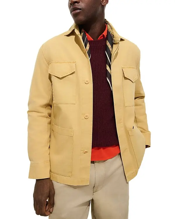 ALEX MILL Garment Dyed Cotton Canvas Chore Jacket - Einkorn