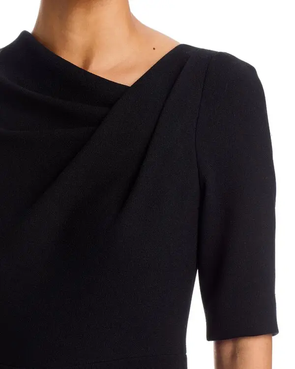 Rickie Freeman For Teri Jon Asymmetrical Drape Dress