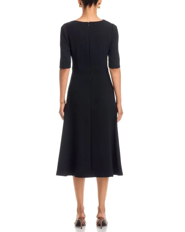 Rickie Freeman For Teri Jon Asymmetrical Drape Dress