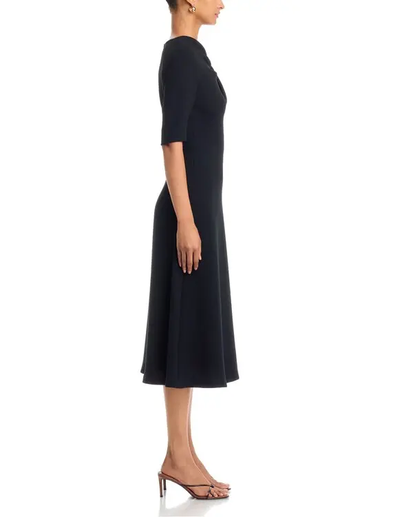Rickie Freeman For Teri Jon Asymmetrical Drape Dress