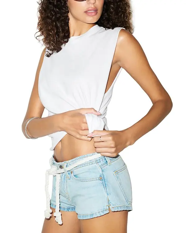 RE/DONE Susan Cotton Muscle Tee - Optic White