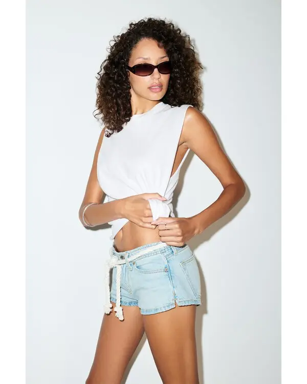RE/DONE Susan Cotton Muscle Tee - Optic White