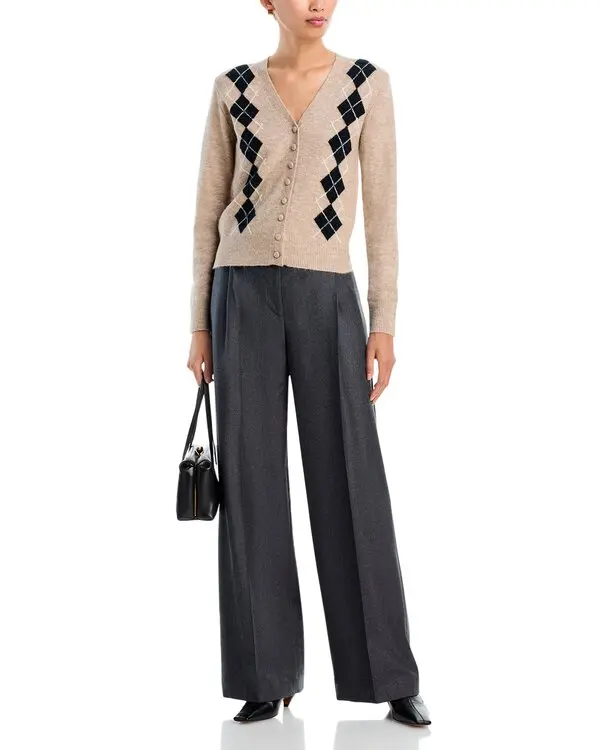 WAYF Elizabeth Argyle Cardigan Sweater