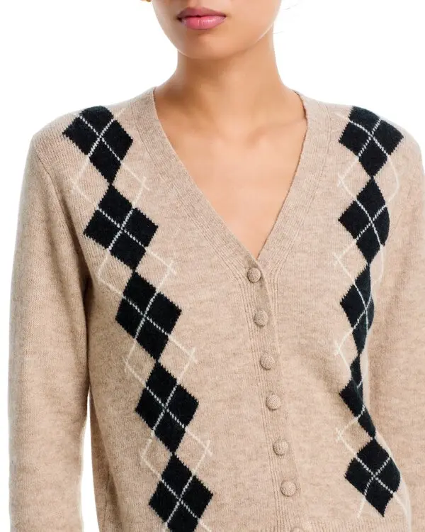 WAYF Elizabeth Argyle Cardigan Sweater