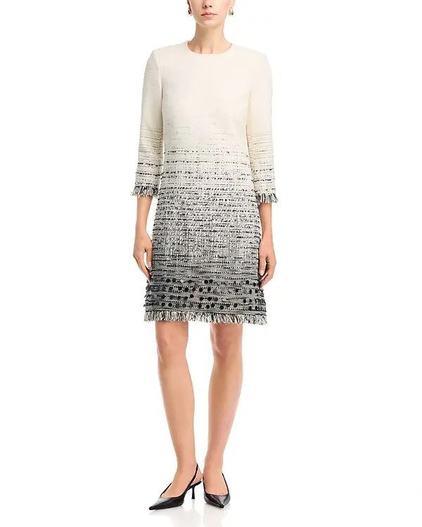 Rickie Freeman For Teri Jon Ombre Tweed Dress