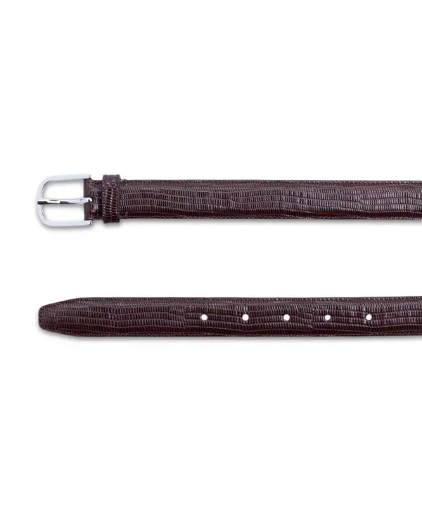 TOTEME Slim Lizard-embossed Leather Belt